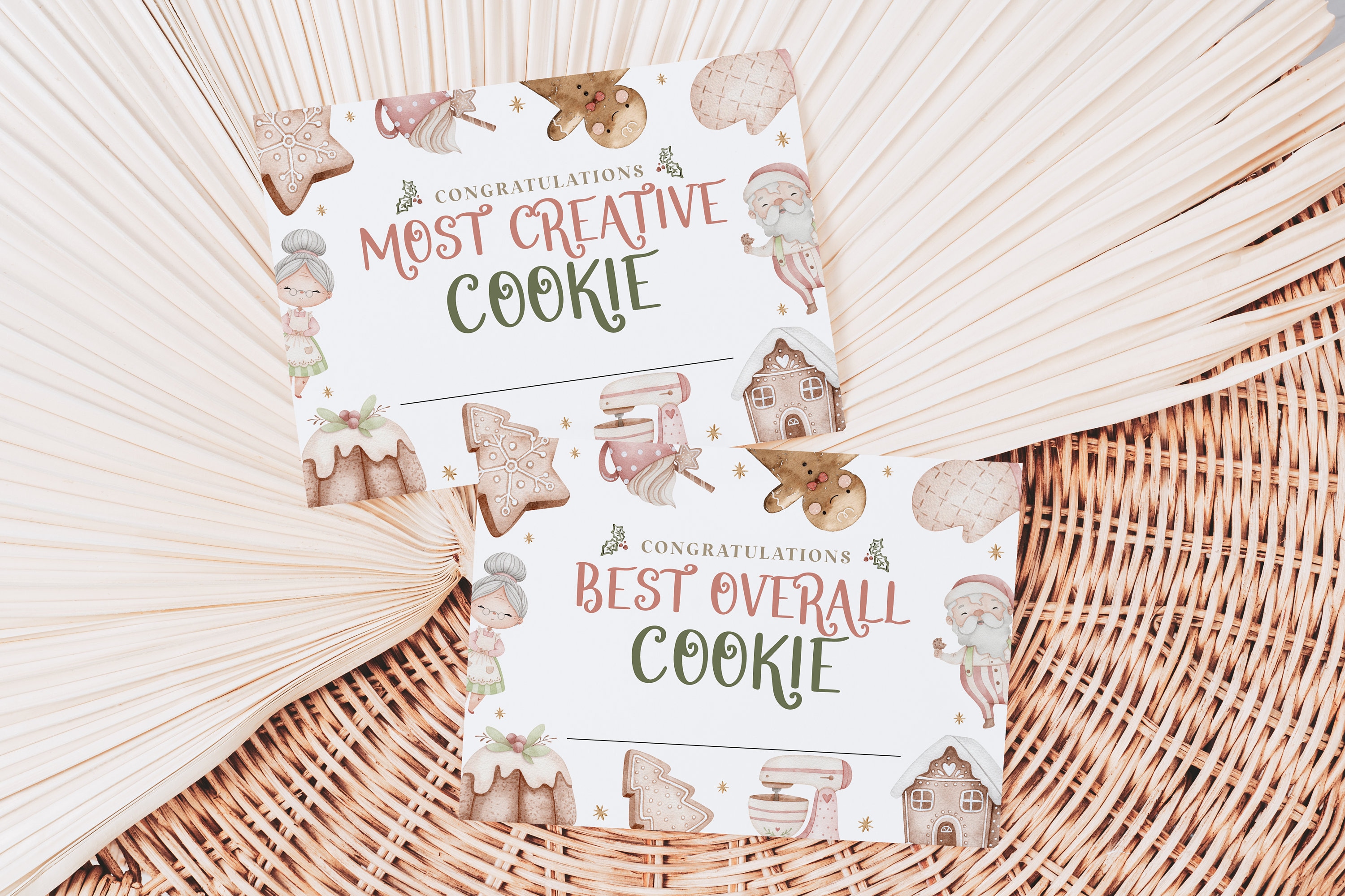 Christmas Cookie Awards Certificate Templates, Printable Cookie Swap ...