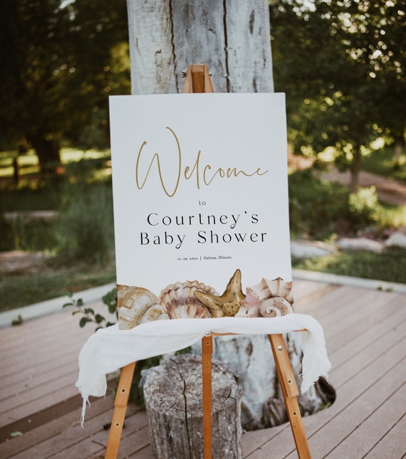 Seashell Welcome Sign Summer Welcome Poster Printable Beach | Etsy