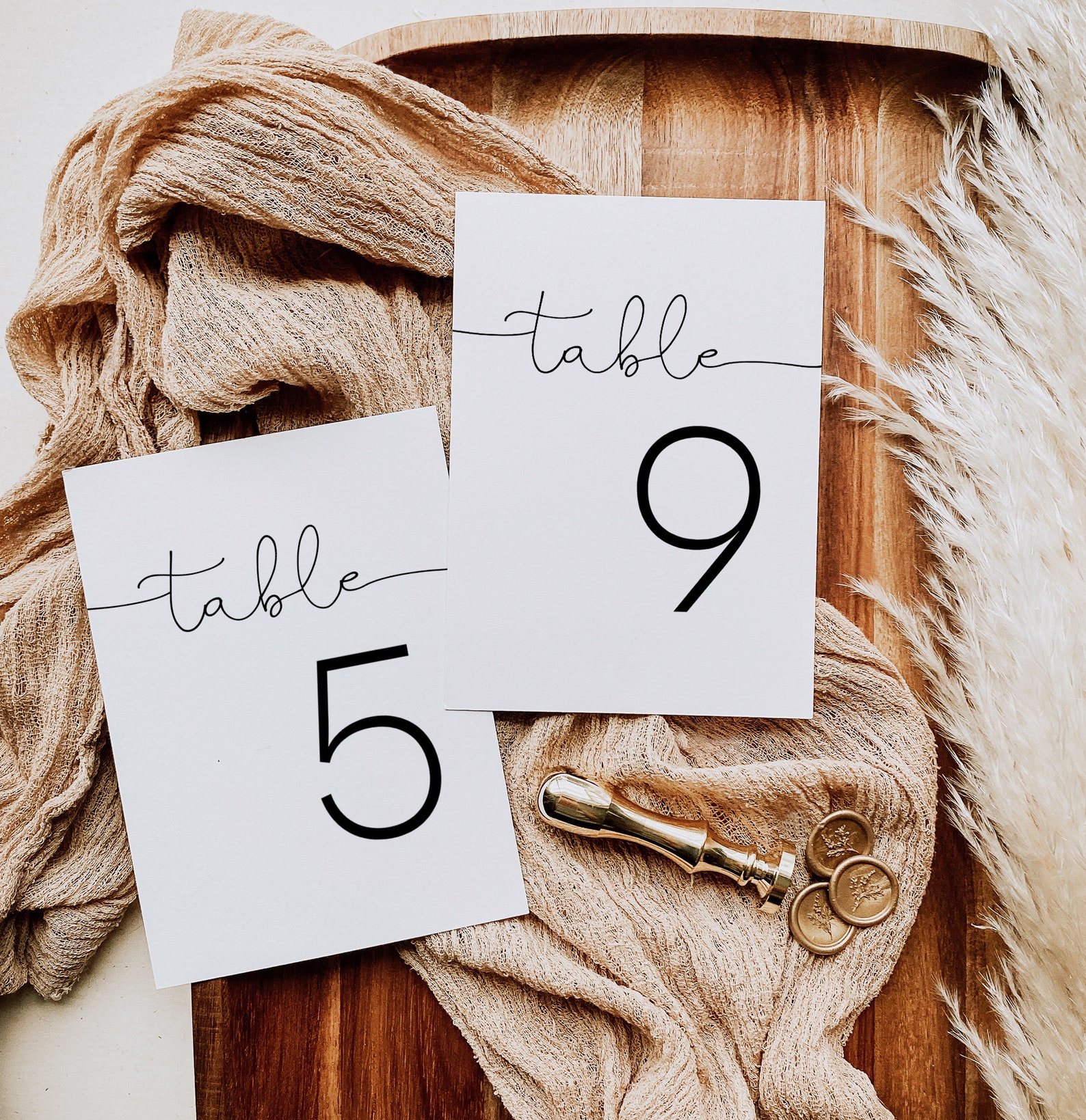 Script Wedding Table Numbers Printable Table Numbers - Etsy