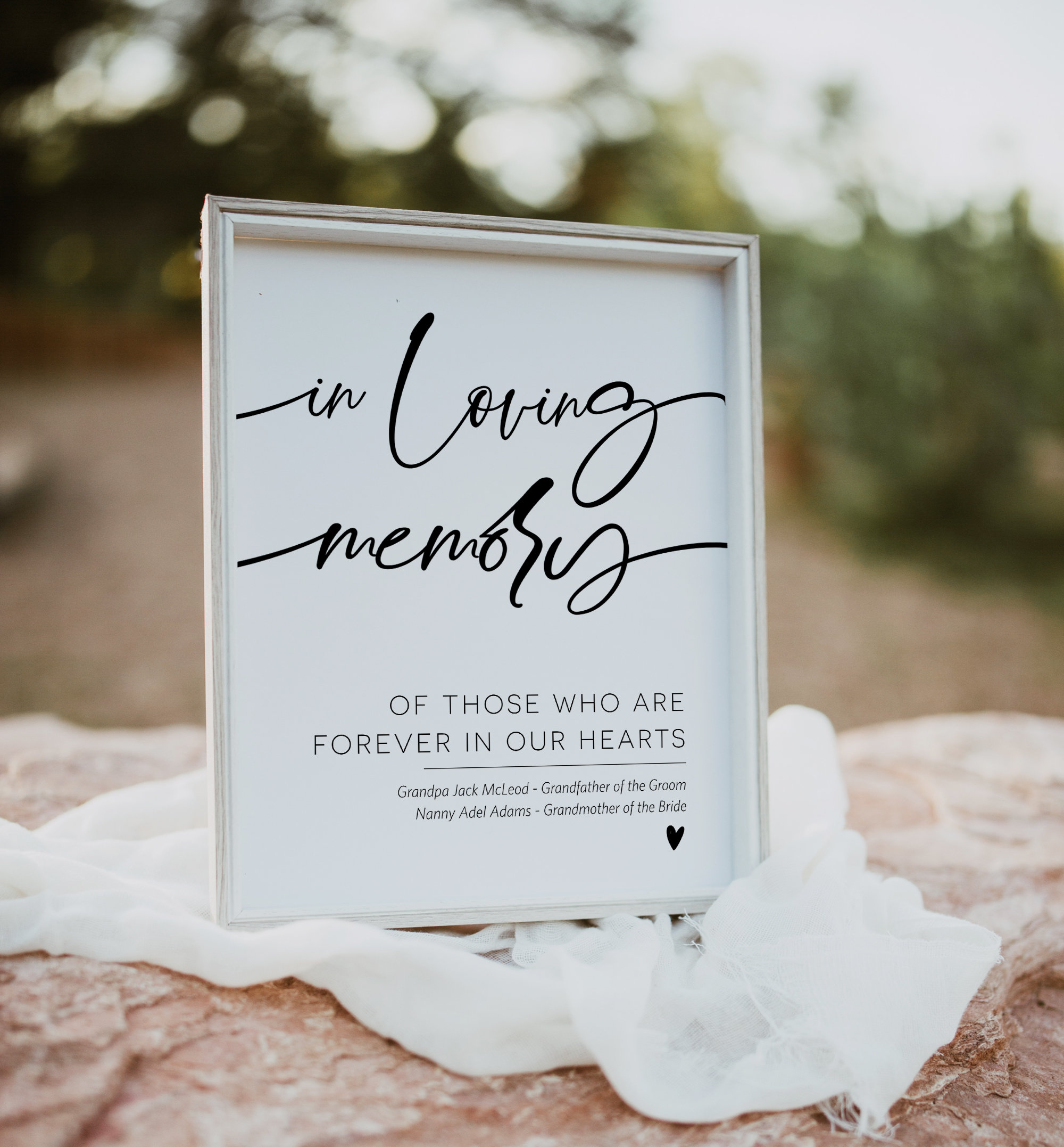 In Loving Memory Sign Wedding Sign Wedding Memory Sign | Etsy