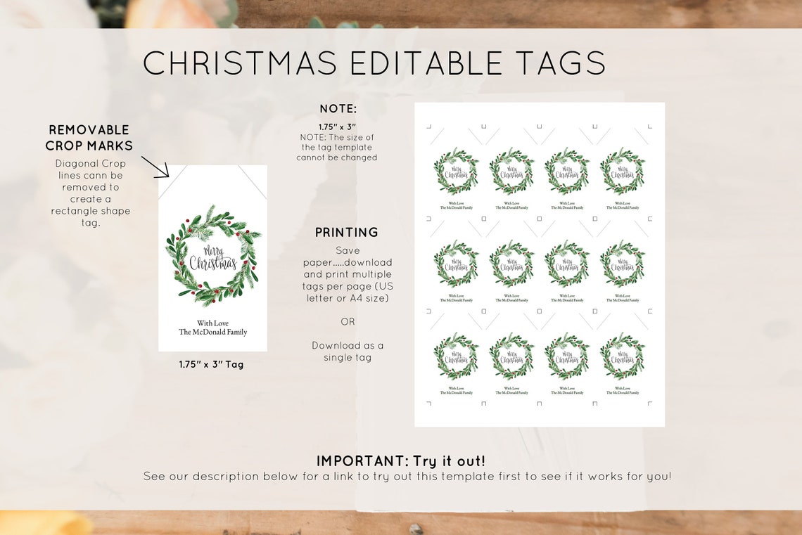 Christmas Reindeer Tag Template, Hipster Reinderr Gift Tag, Christmas ...