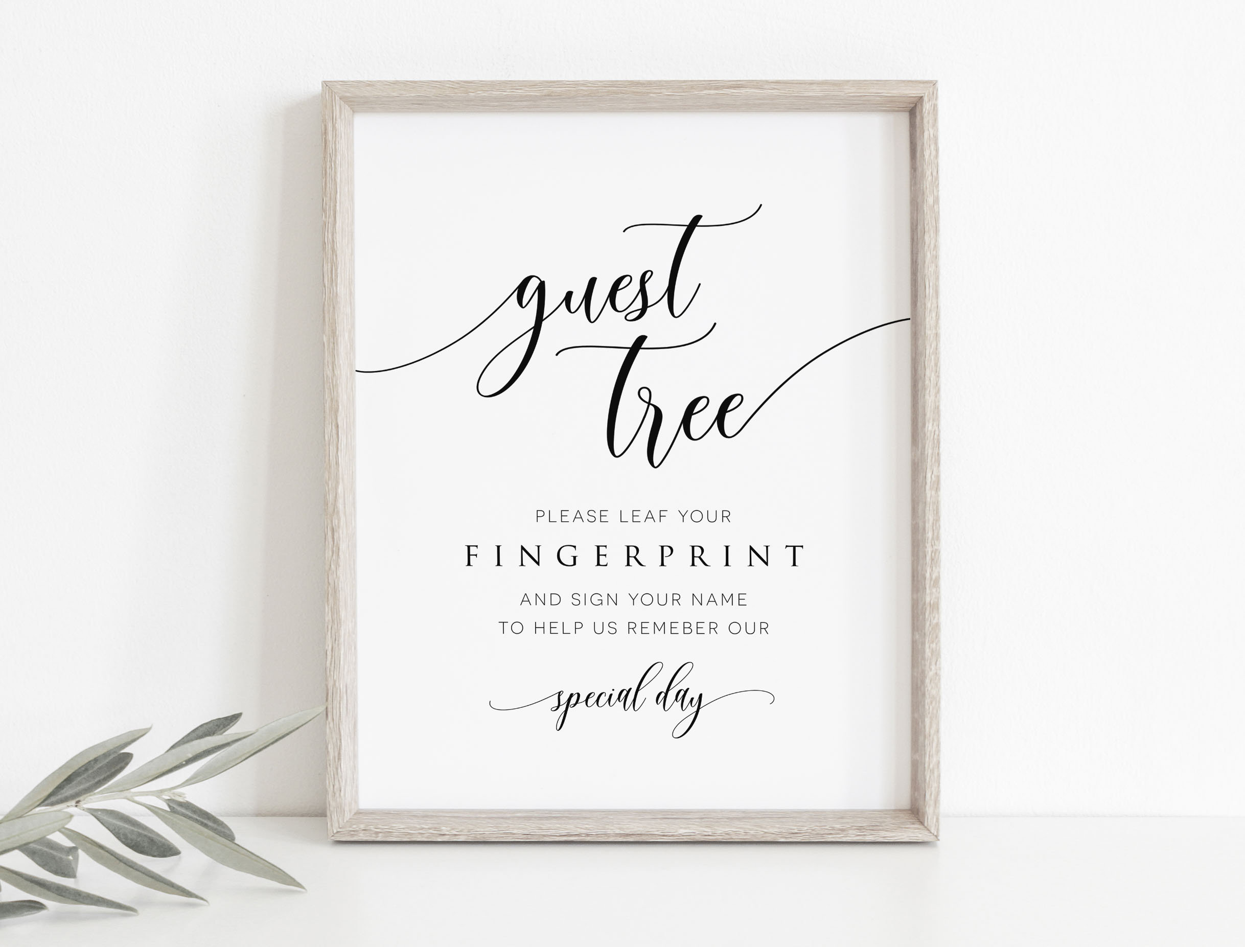 Guest Tree Fingerprint Sign Wedding Thumbprint Guestbook - Etsy