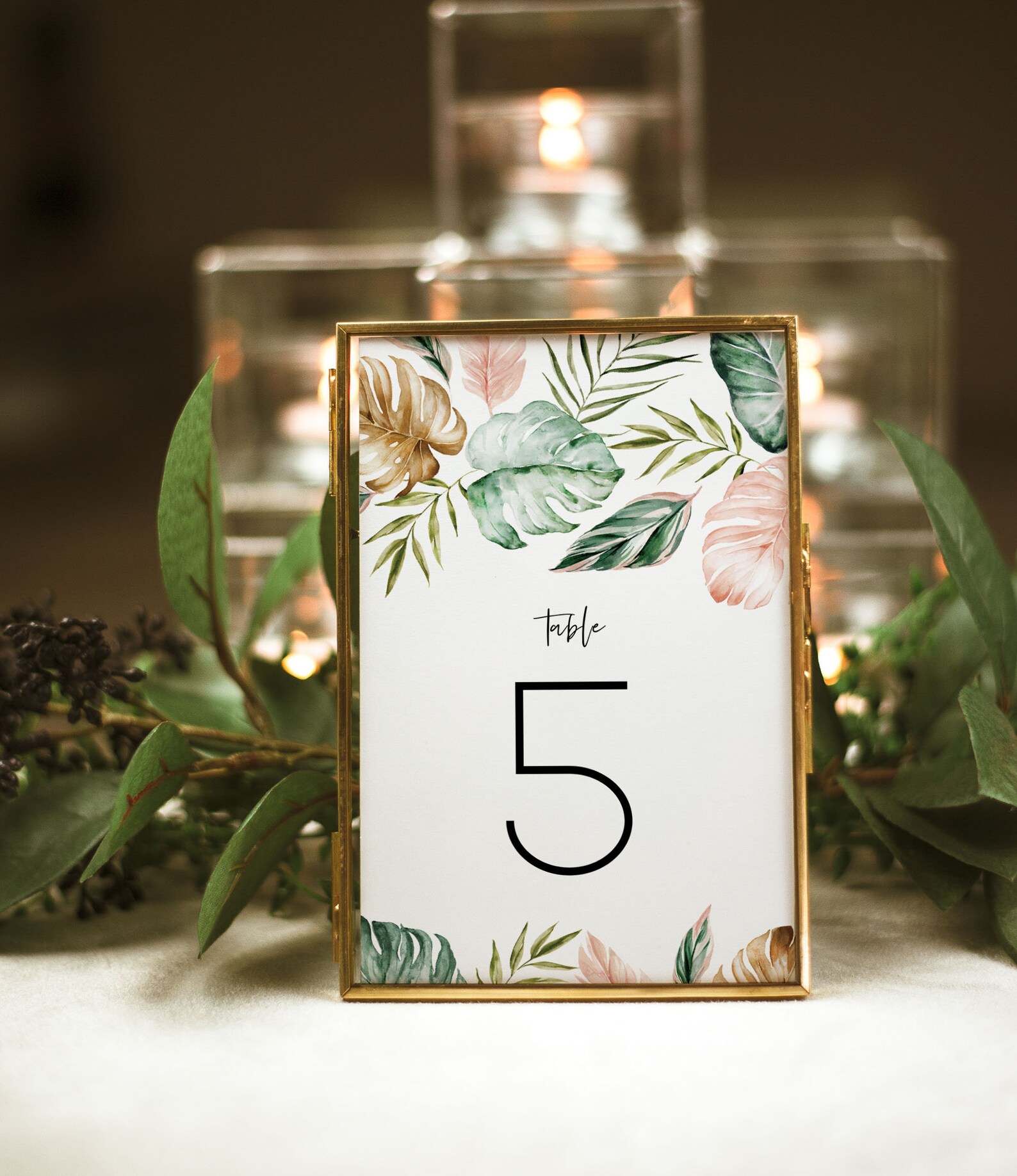 Printable Table Numbers Tropical Table Numbers 5x7 4x6 - Etsy