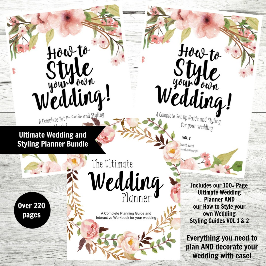 Wedding Planner Bundle, Printable Wedding Styling Guide, Decorating ...