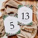 Christmas Printable Table Numbers, Holiday Table Numbers, 5x7 & 4x6 ...