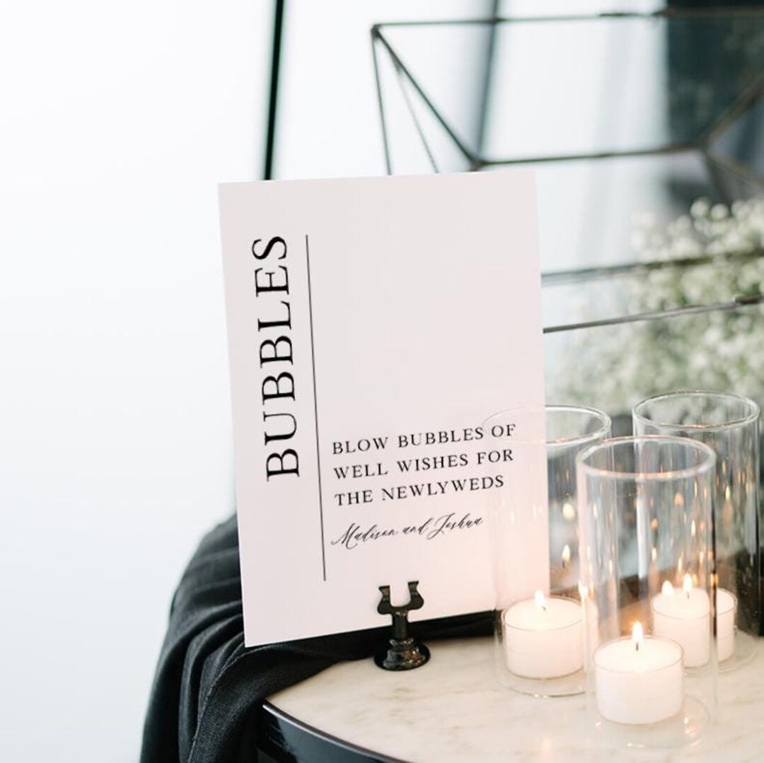 Blow Bubbles Wedding Sign Template, Wedding Sign Printable, Bubbles ...
