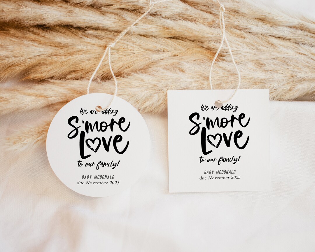 We're Adding S'more Love Tag, Smores Favor Label, Instant Download ...