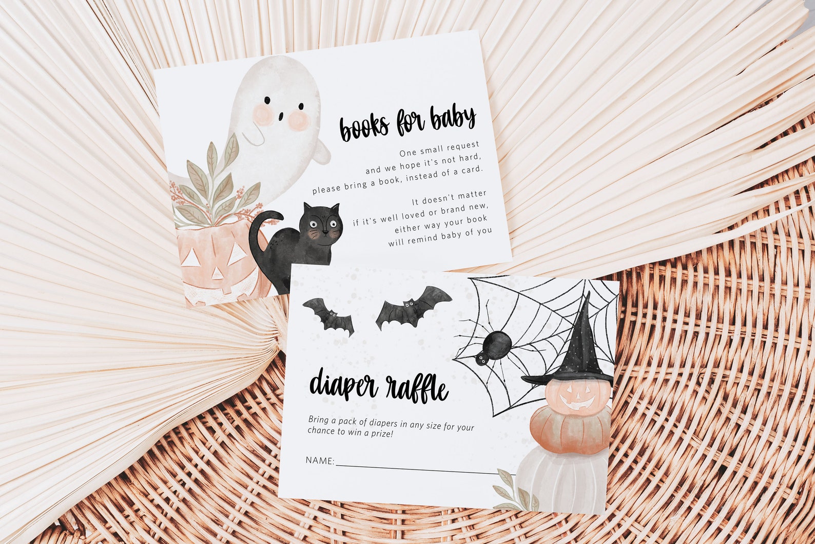 Halloween Baby Shower Invitation Bundle , Baby Shower Invitation ...