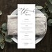 Script Menu Card, Printable Menu, Calligraphy Menu Card, Instant ...