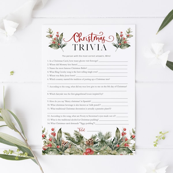 Christmas Trivia - Etsy