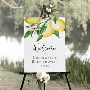 Lemon Welcome Sign, Citrus Welcome Poster, Templett Welcome Sign, 4 ...