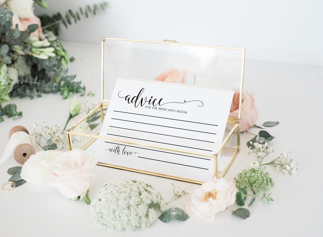 Wedding Advice Cards, Printable Advice Cards, Advice Signtemplate, Well ...