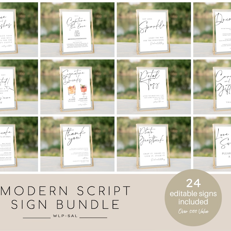 Wedding Sign Template - Etsy