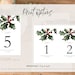 Christmas Printable Table Numbers, Holiday Table Numbers, 5x7, Templett ...