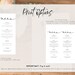 Script Wedding Menu Card, Wedding Menu Template, Script Menu, Printable ...