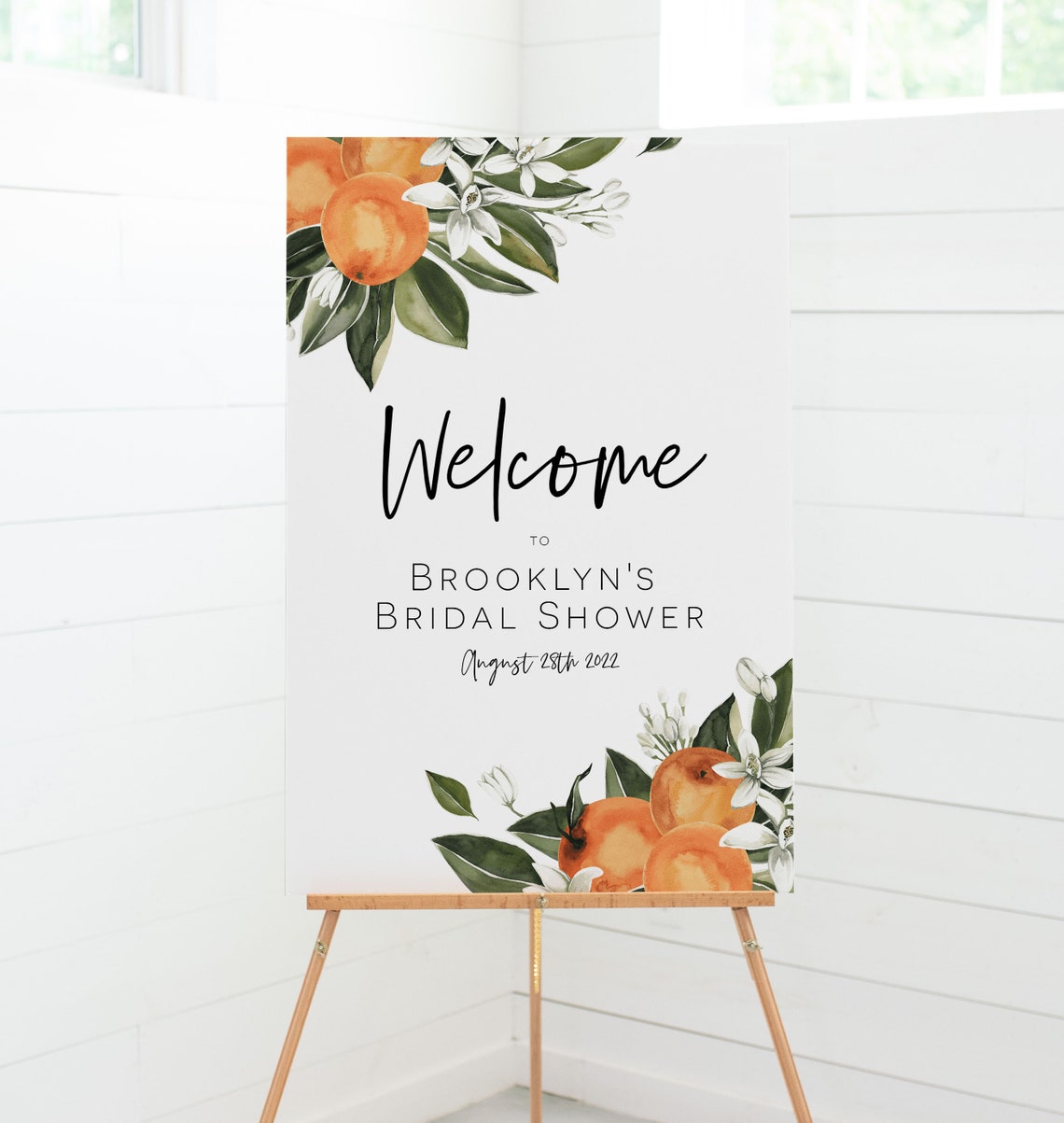 Citrus Welcome Sign, Welcome Poster, Printable Welcome Sign, Orange ...