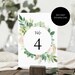 Succulent Table Numbers Printable Table Numbers 5x7 8x10 - Etsy