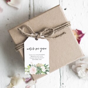 Watch Me Grow Tag Template, Succulent Favor Tag Template, Printable ...