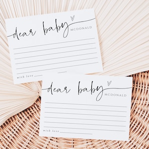 Baby Time Capsule Sign and Note Cards, Printable Time Capsule Writing ...