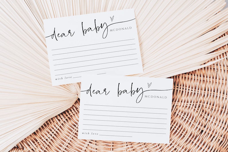 Baby Time Capsule Sign and Note Cards, Printable Time Capsule Writing ...