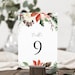 Christmas Table Numbers, Printable Table Numbers Template, Rustic ...