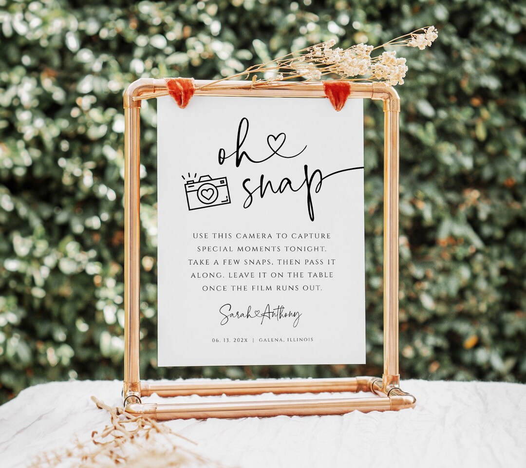 Disposable Camera Sign Wedding at Peter Dumas blog