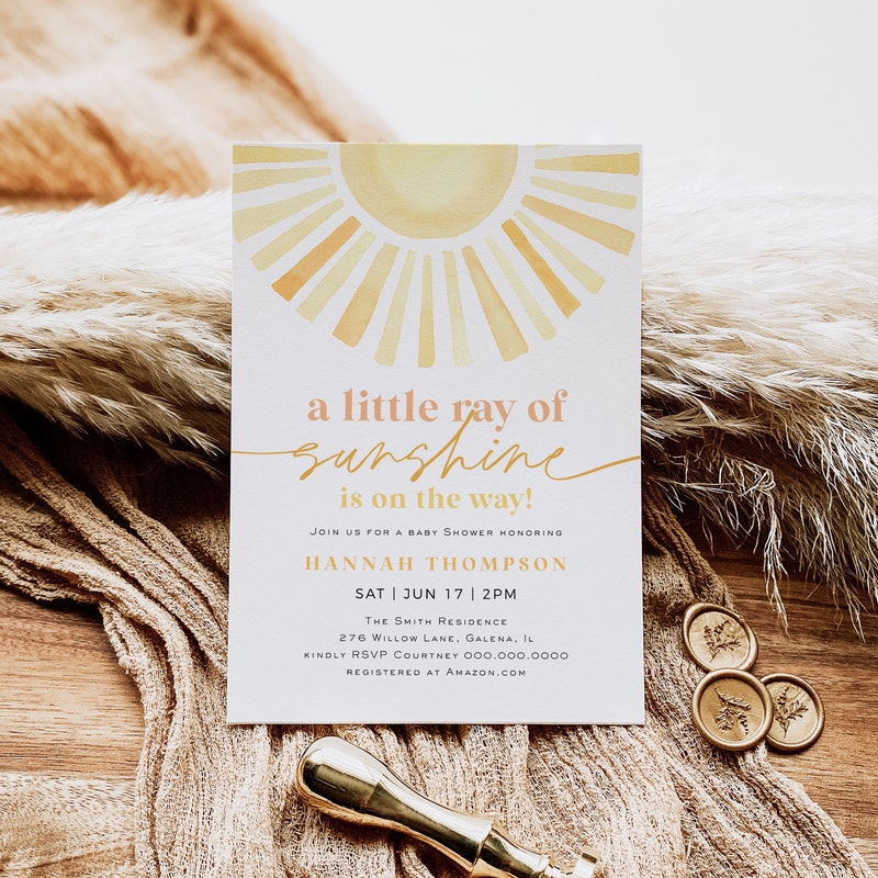 Sunshine Invitation - Etsy