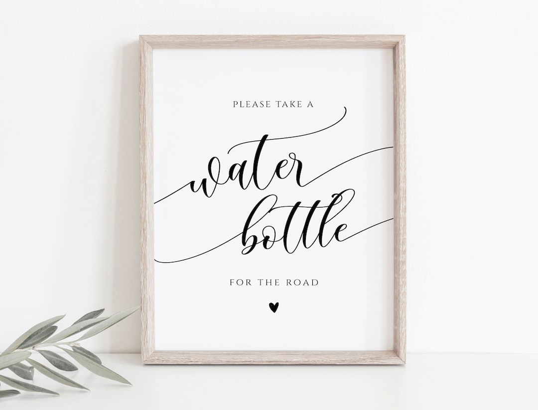 Wedding Water Sign, Ceremony Water Sign, Water Bottle Sign, Outdoor ...