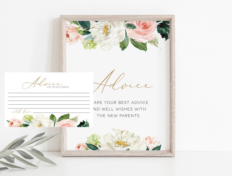 Baby Advice Cards Baby Advice Sign Advice Cards Template - Etsy