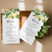 Lemon Menu Card, Citrus Menu Template, Instant Download, 2 Sizes ...