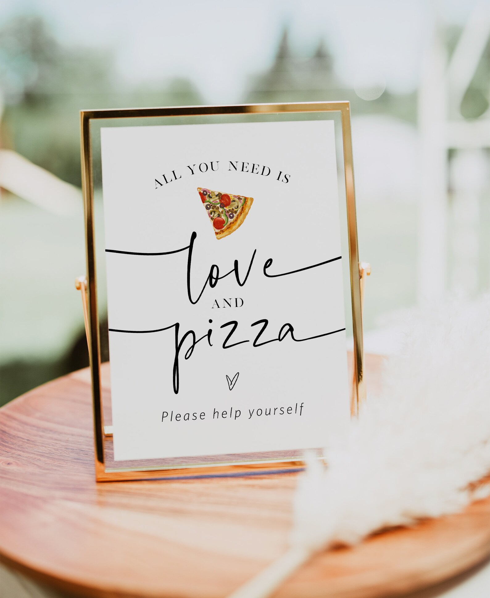 All You Need is Love and Pizza Sign, Pizza Bar Sign, Printable Pizza ...