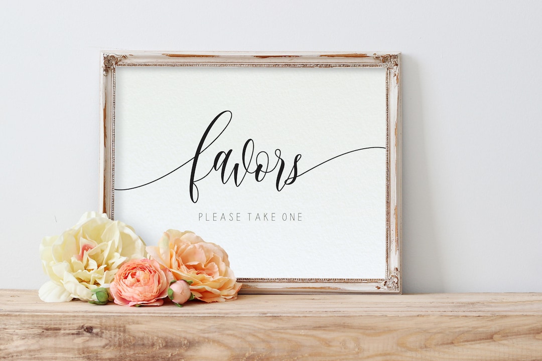 Wedding Favor Sign Printable, Favor Sign Template, Wedding Favors Sign ...