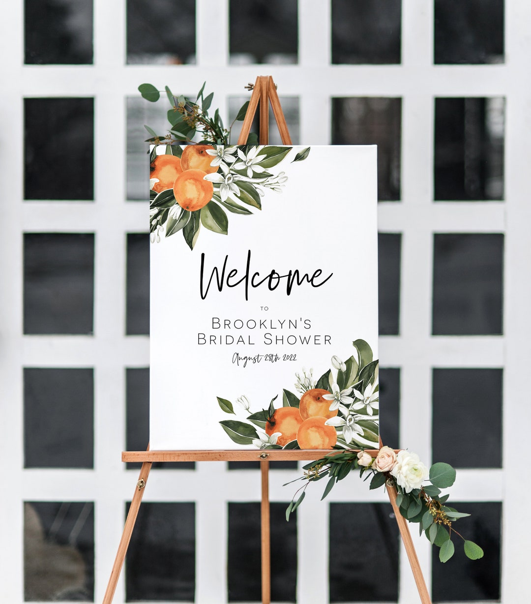Citrus Welcome Sign, Welcome Poster, Printable Welcome Sign, Orange ...