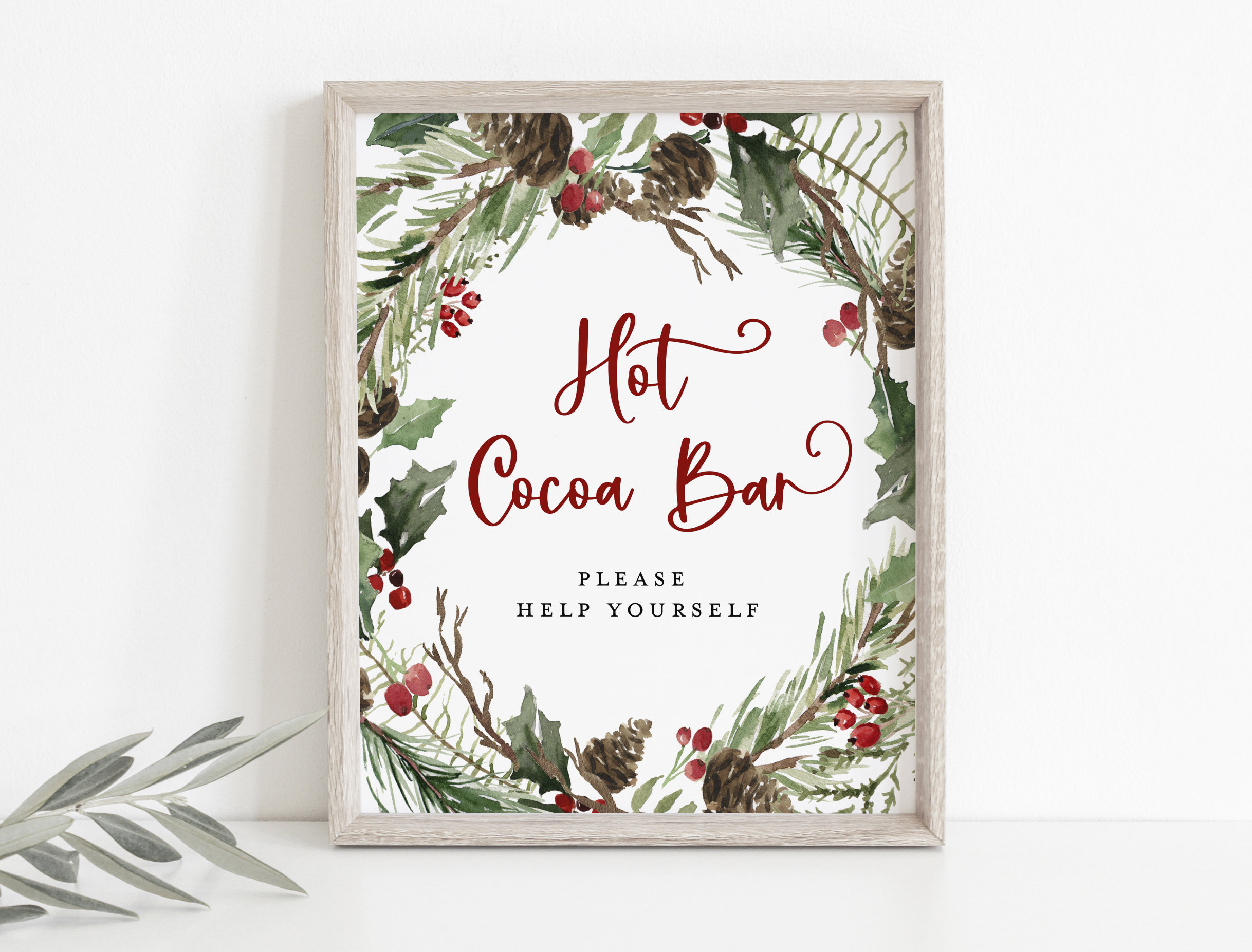 Hot Cocoa Bar Sign Printable Hot Chocolate Bar Sign | Etsy