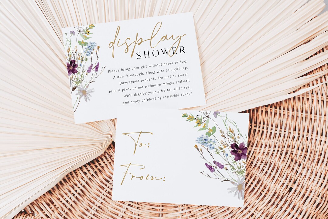 No Wrap Shower Card, Enclosure Card Set, Display Shower Insert Card ...