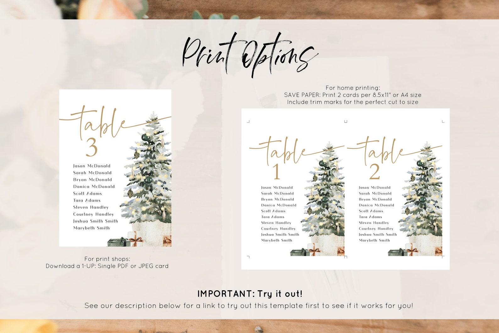 Christmas Seating Chart Cards Holiday Seating Chart Wedding - Etsy