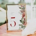 Christmas Printable Table Numbers, Holiday Table Numbers, 5x7 & 4x6 ...