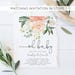 Peach Menu Card Template Floral Menu Printable Instant - Etsy