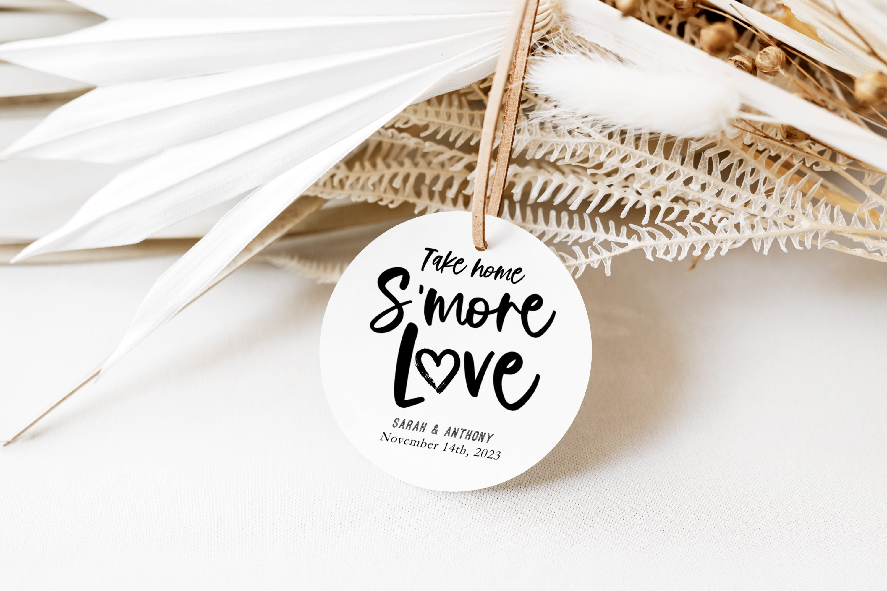 Take Home S'more Love Tag, Smores Favor Label, Instant Download ...
