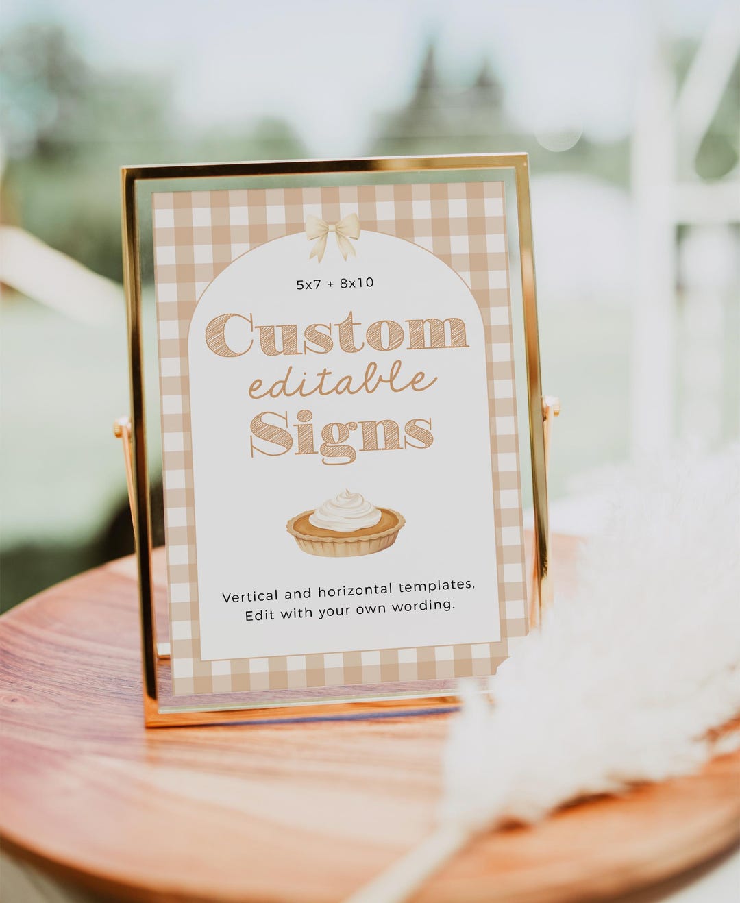 Little Cutie Pie Custom Editable Signs, (portrait and Landscape), Pie ...