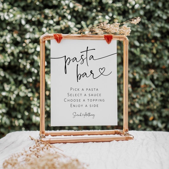 Pasta Bar Special Sign