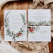 Christmas Wedding Invitation Bundle, Wreath Wedding Invitation, Holiday ...