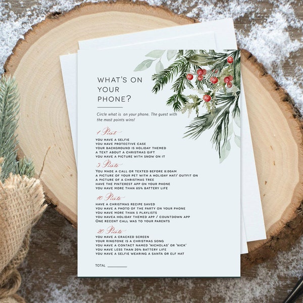 Christmas Whats on Your Phone - Etsy