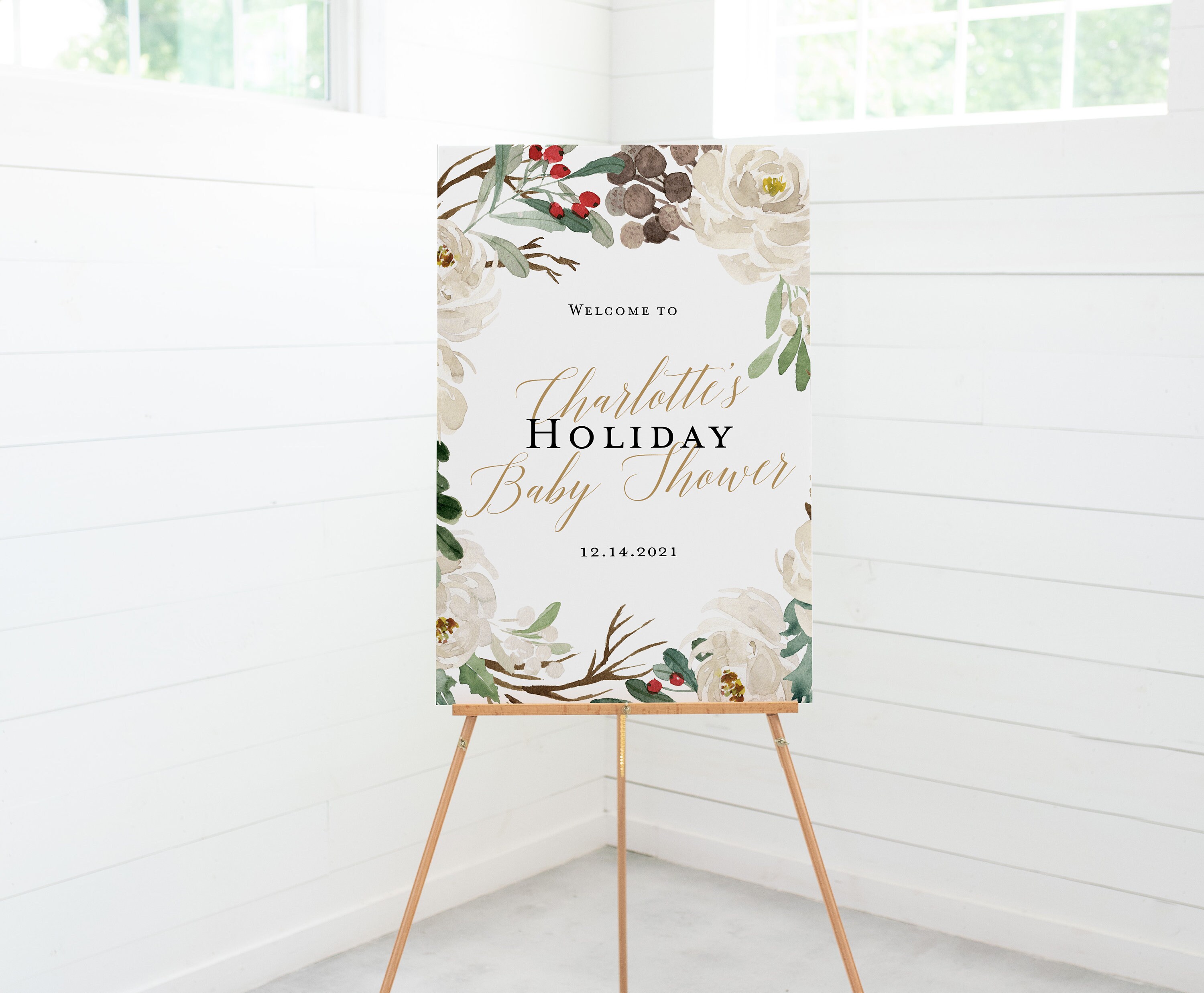 Christmas Welcome Sign Welcome Poster Printable Welcome | Etsy