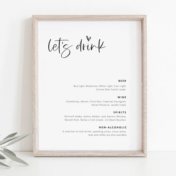 Soda Bar Menu Template - Etsy