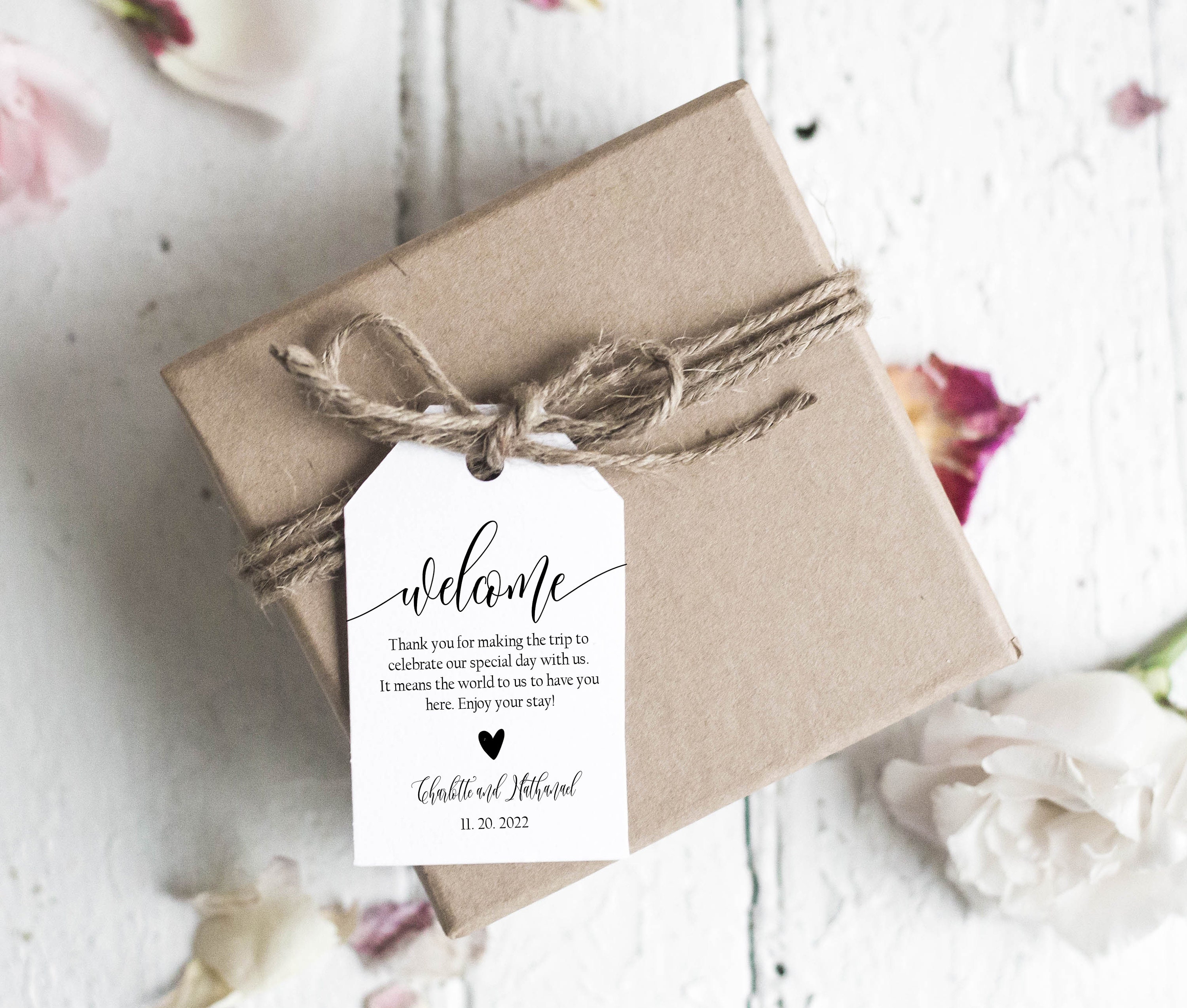 Wedding Welcome Tag, Printable Welcome Tag Template, Wedding Welcome ...