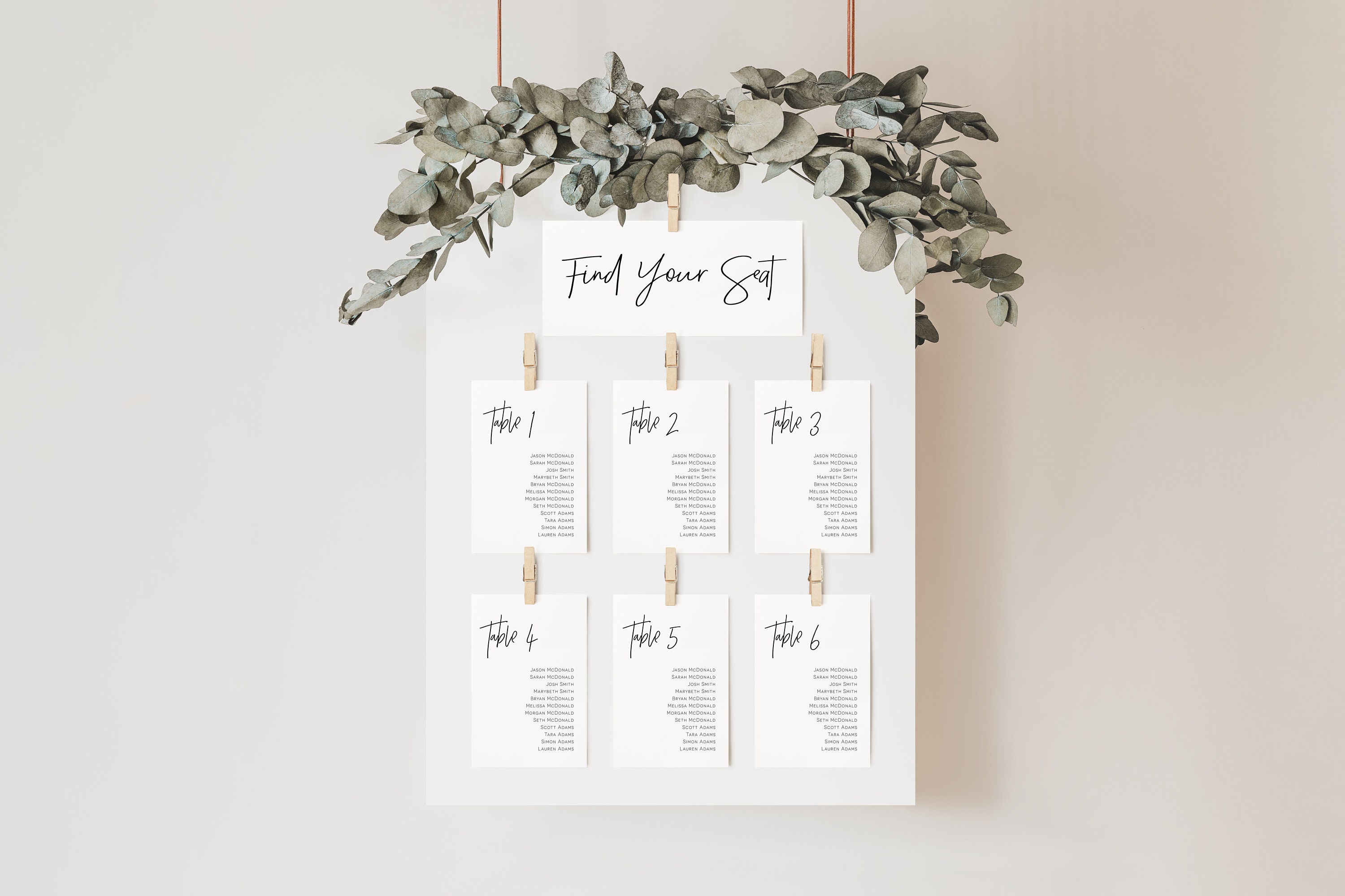 Seating Chart Cards Table Seating Wedding Seating Cards - Etsy