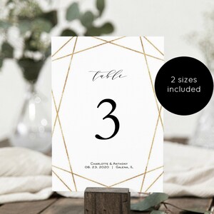 Geometric Table Numbers Printable Table Numbers Wedding - Etsy