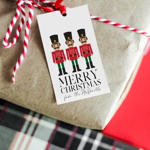 Nutcracker Christmas Gift Tag, Printable Christmas Tags, Christmas Gift ...