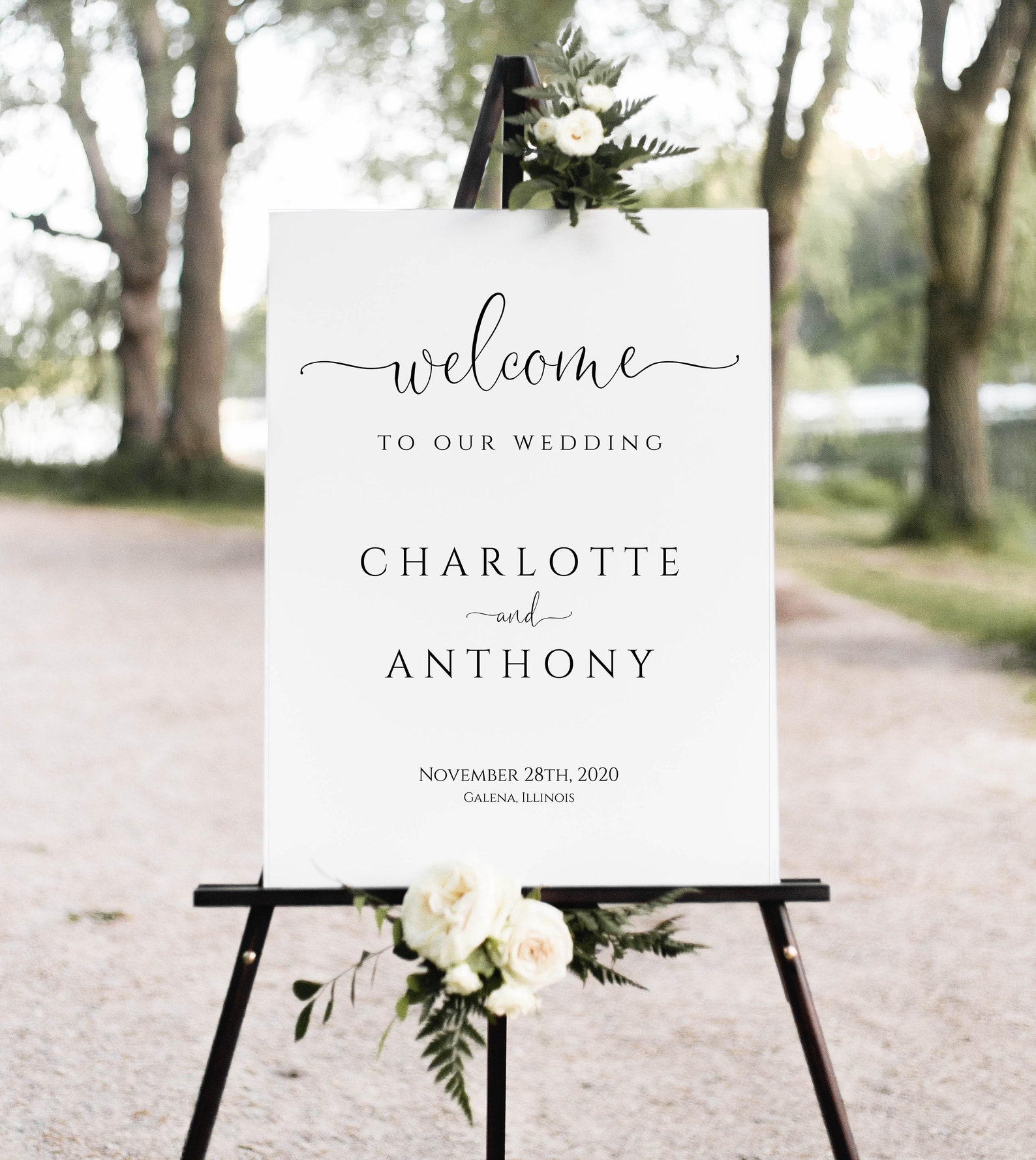 Wedding Welcome Sign, Welcome to Our Wedding Poster, Script Welcome ...